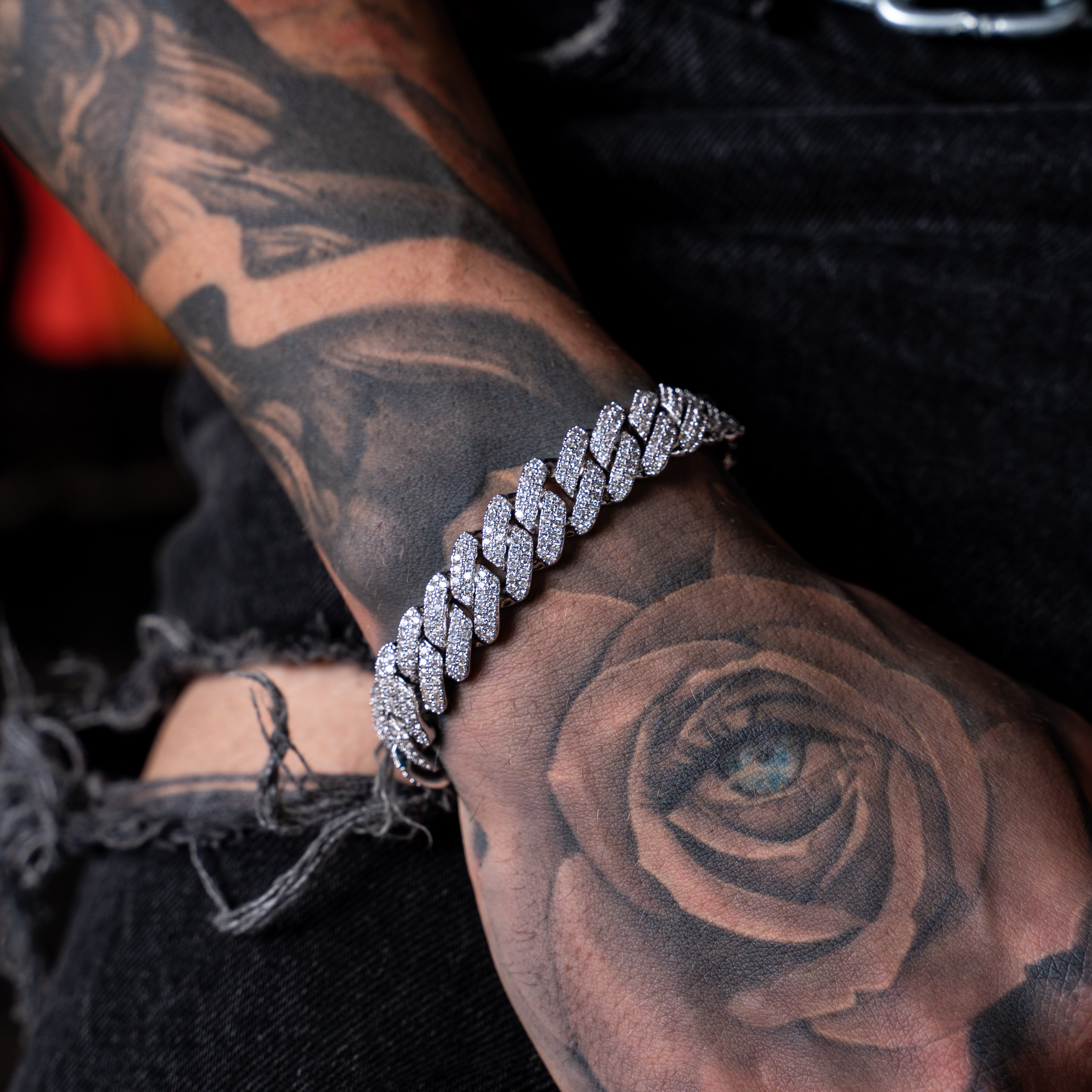 Freezy Cuban Bracelet in White Gold - 14mm